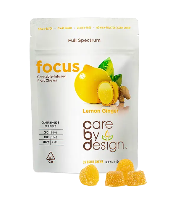 CARE BY DESIGN - Focus - Lemon Ginger Gummies – Premium Cannabis Product at Airfield Supply Co ...